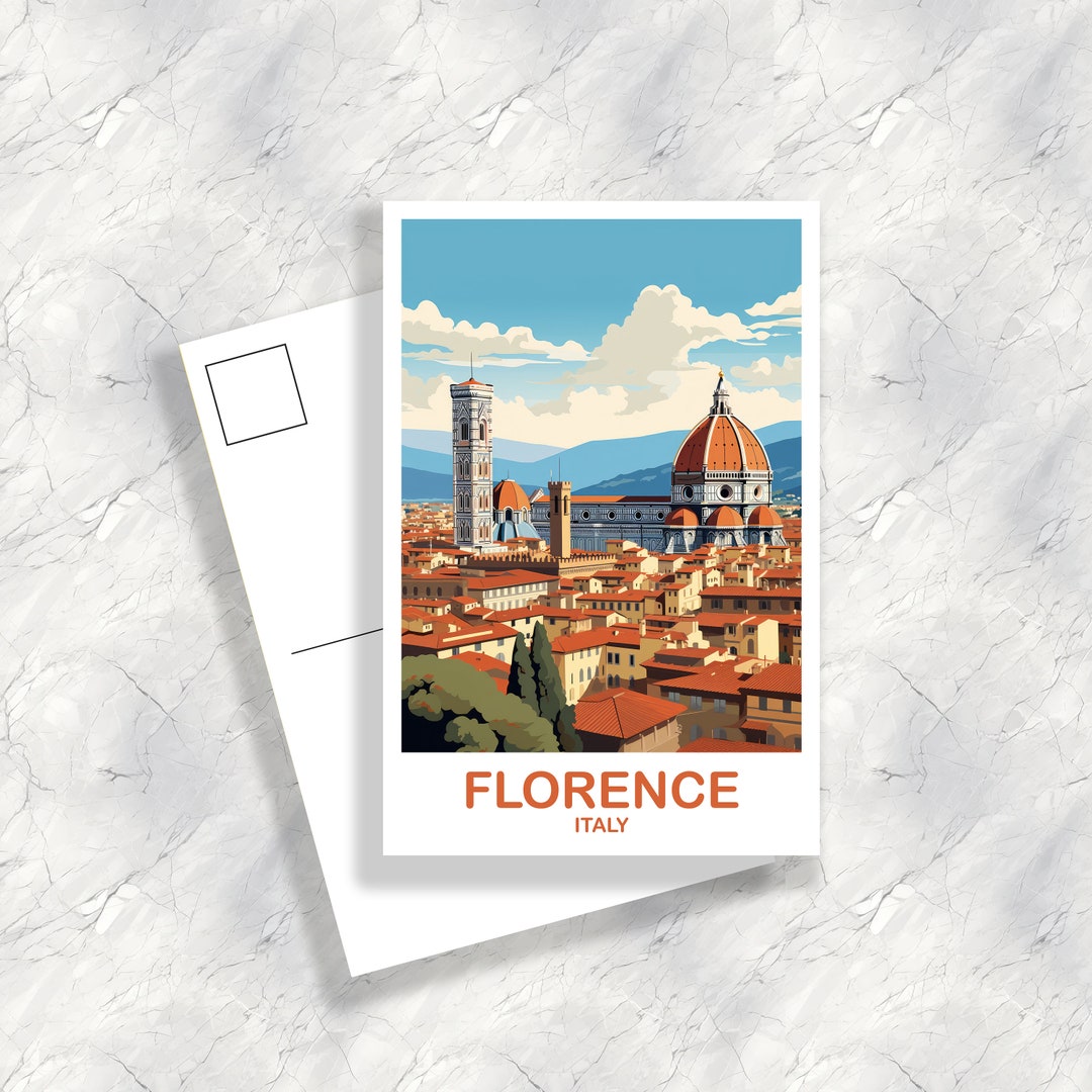 Florence Italy Travel Postcard, Florence Travel Art Postcard, Italy ...