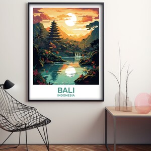 Bali Travel Wall Art, Bali Skyline, Bali Indonesia Wall Art Poster ...