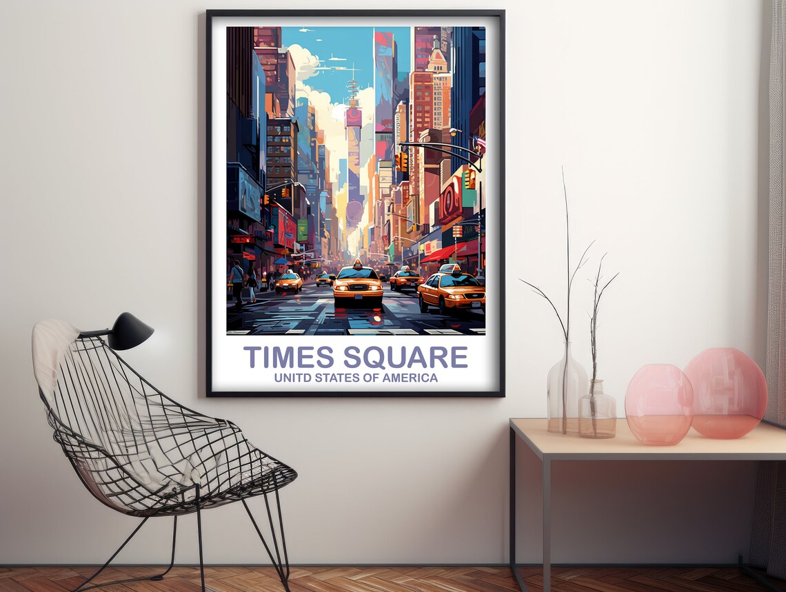 Times Square Travel Print, Times Square Wall Art, New York Wall Art ...