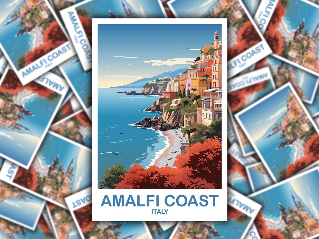 Amalfi Coast Italy Sticker, Amalfi Coast Travel Sticker, Italy Travel ...