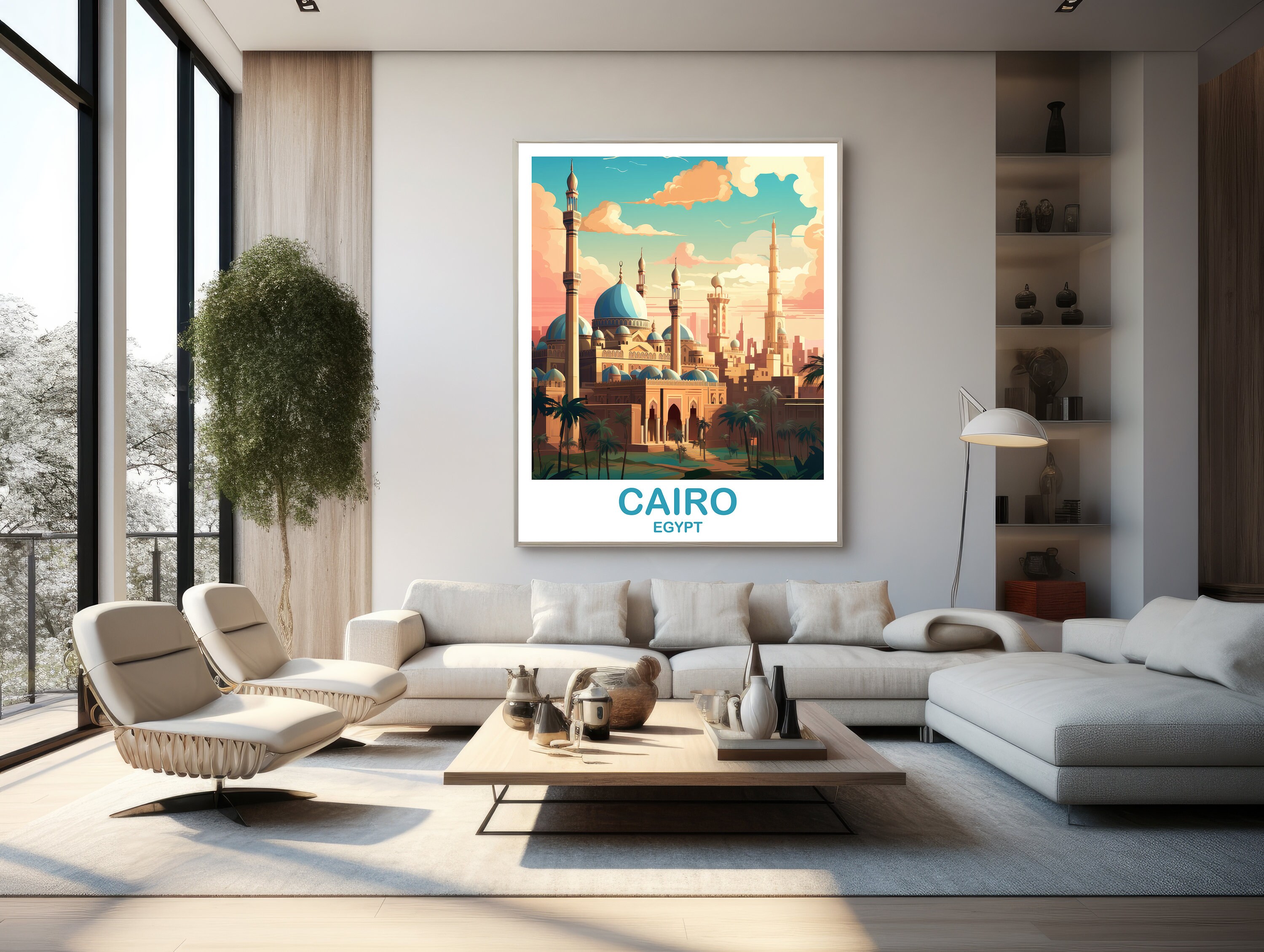 Cairo Travel Wall Art, Egypt Skyline, Cairo Egypt Wall Art Poster, City ...