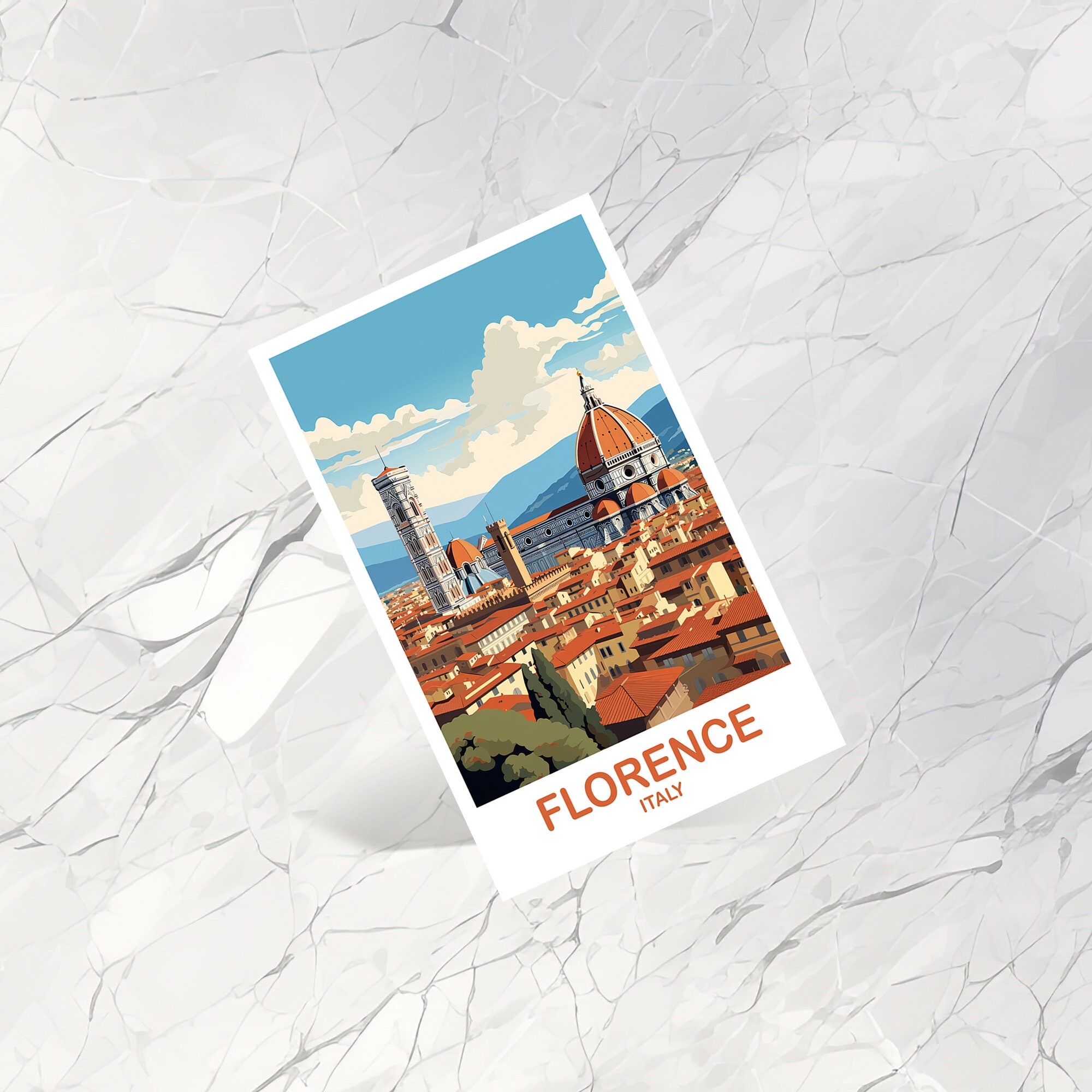 Florence Italy Travel Postcard, Florence Travel Art Postcard, Italy ...