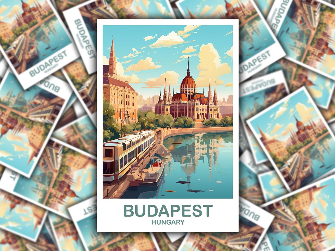Budapest Travel Sticker Art, Hungary Travel Sticker, Budapest Sticker ...