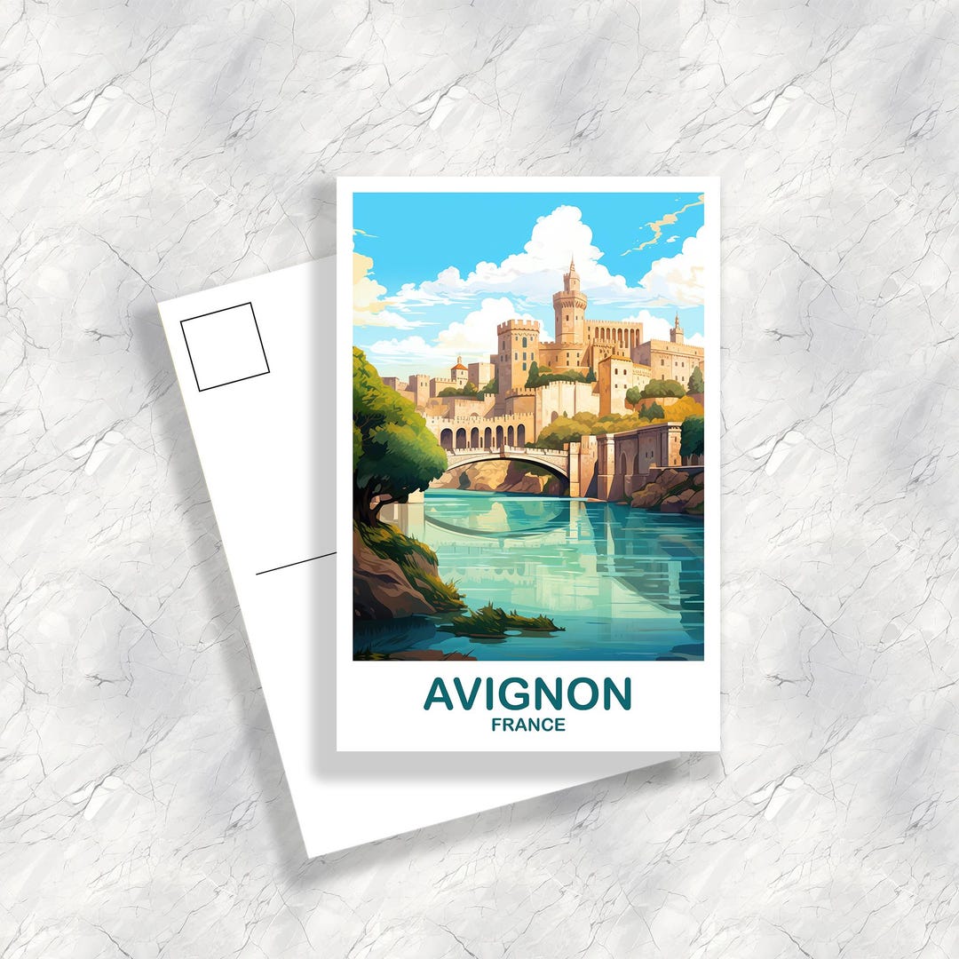 Avignon France Travel Postcard, Avignon Postcard, Avignon France Art ...