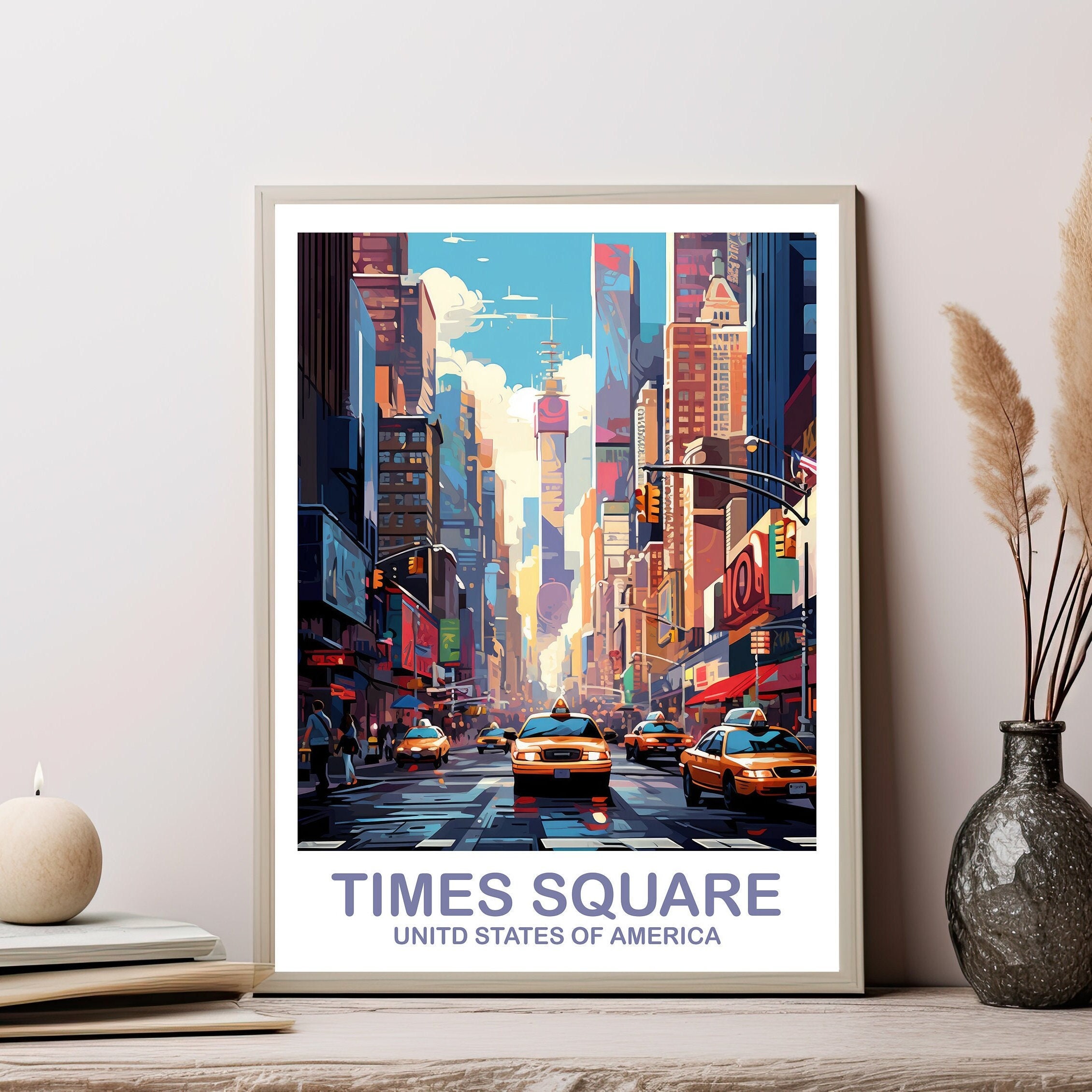 Times Square Travel Print, Times Square Wall Art, New York Wall Art ...