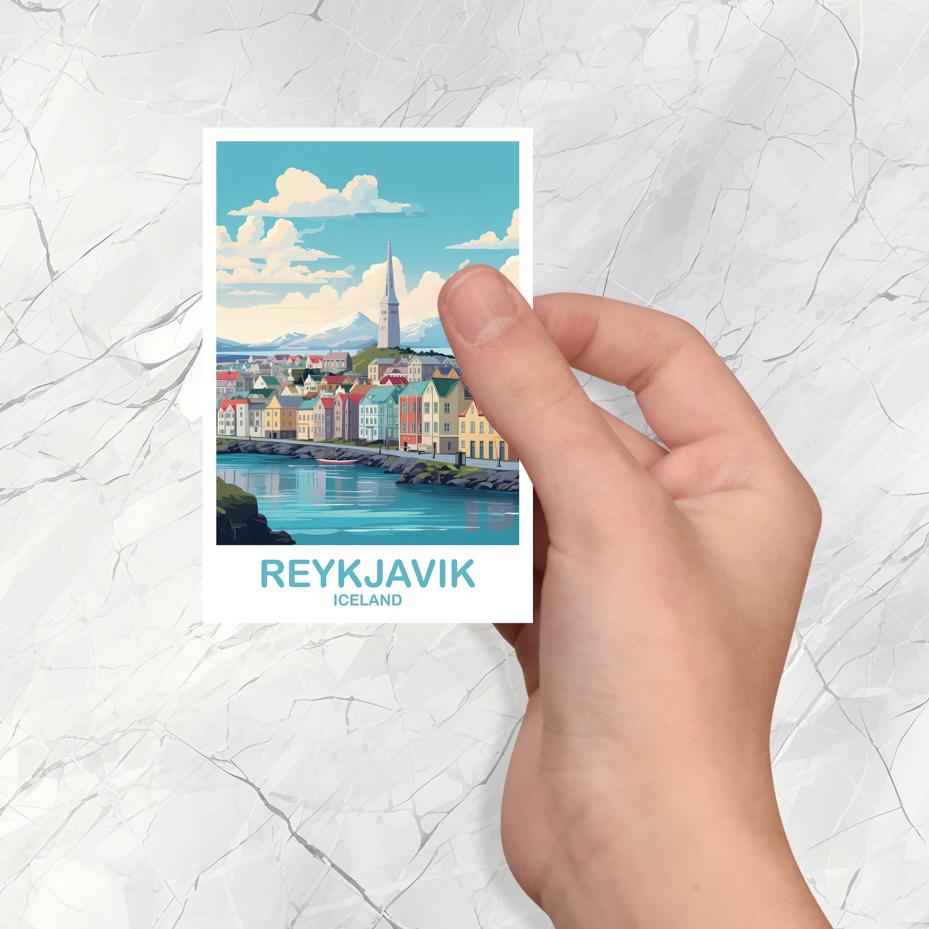 Reykjavik Iceland Travel Sticker, Reykjavik Sticker, Iceland Sticker ...