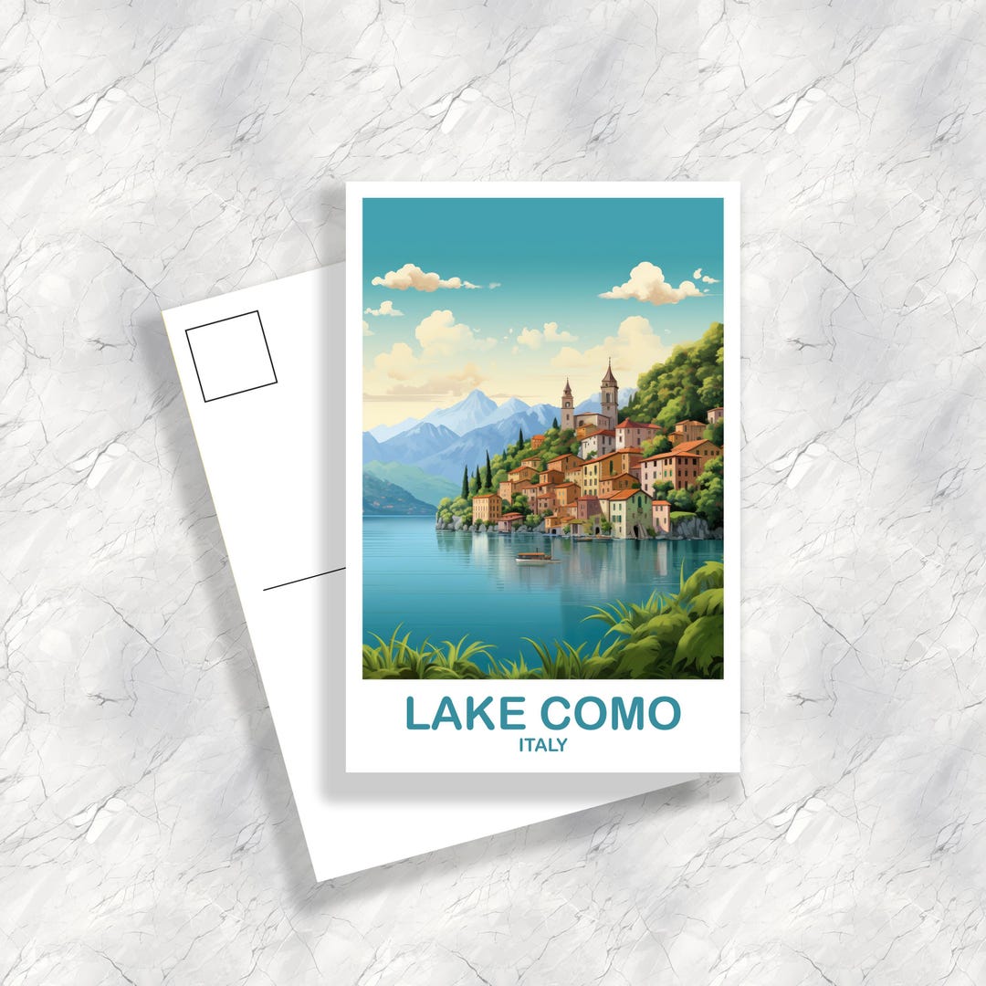 Lake Como Italy Postcard, Italy Travel Postcard, Lake Como Travel ...