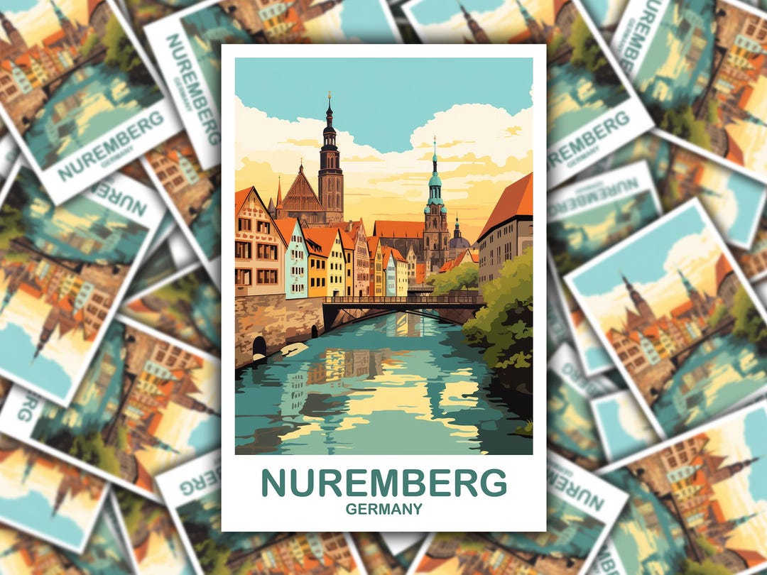 Nuremberg Germany Travel Sticker, Nuremberg Art, Germany Sticker Art ...
