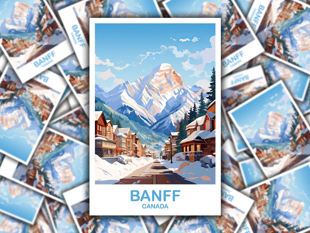 Banff Travel Sticker Decal, Banff National Park Travel Sticker, City ...