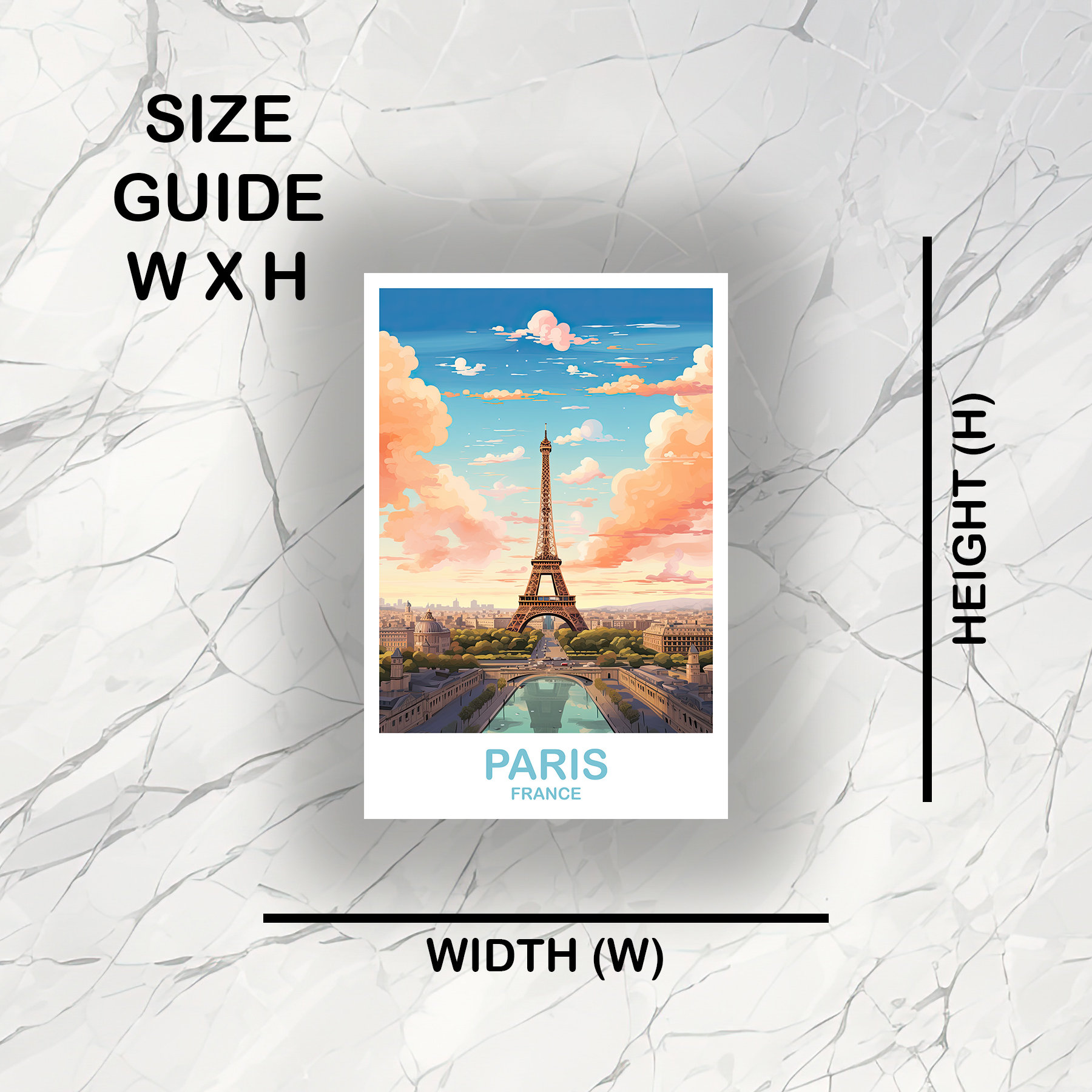 Paris Travel Sticker Art, Paris Skyline, Paris Sticker, Paris France ...