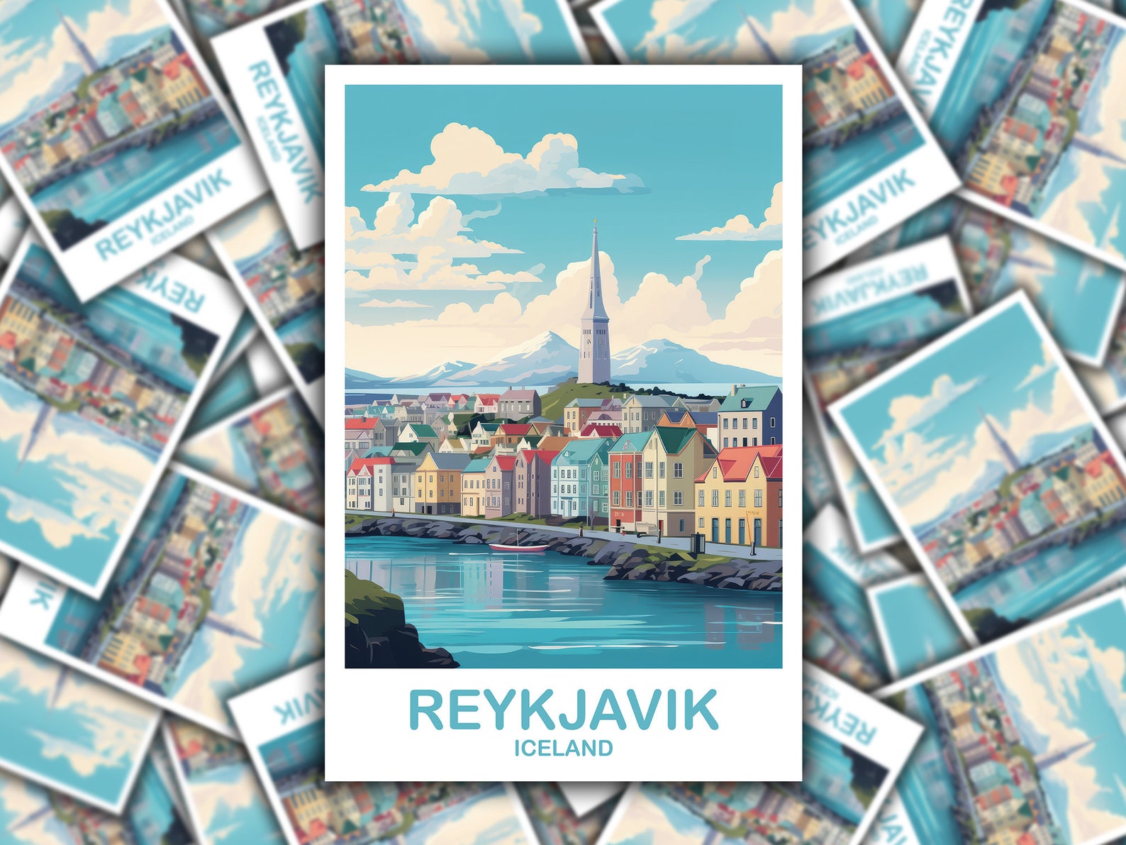 Reykjavik Iceland Travel Sticker, Reykjavik Sticker, Iceland Sticker ...