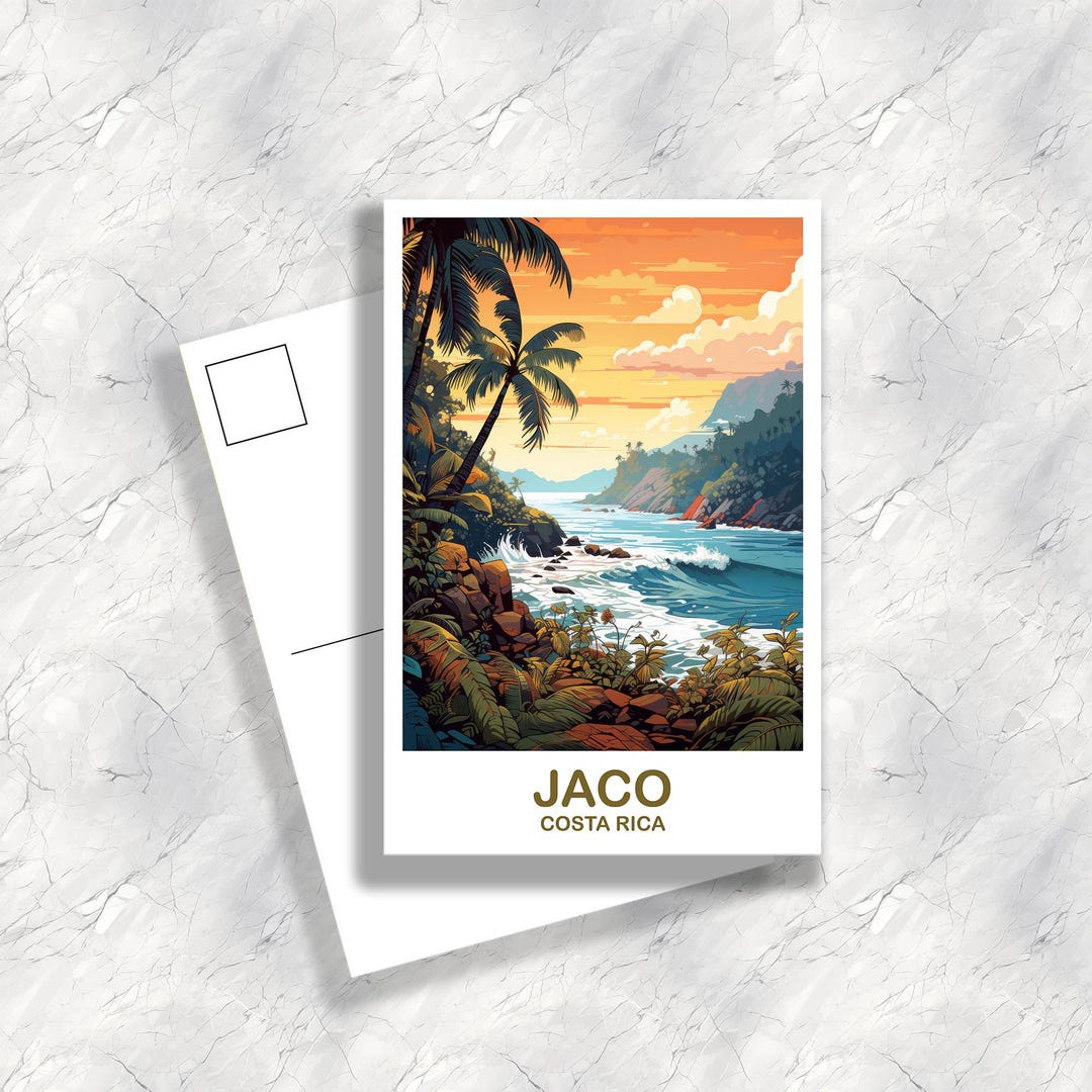 Jaco Costa Rica Travel Postcard Art, Costa Rica Travel Postcard Jaco ...