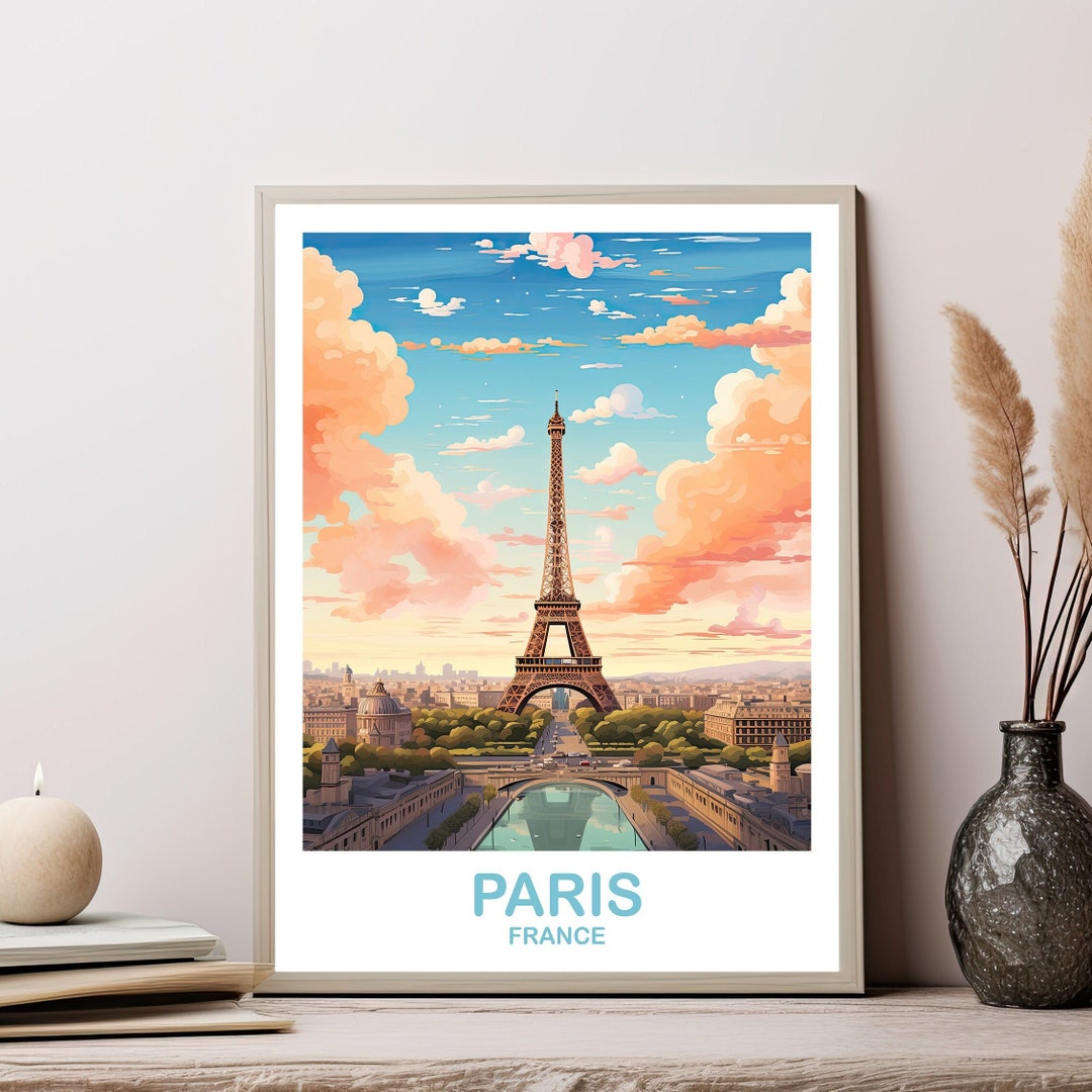 Paris Travel Wall Art, Paris Skyline, Paris Wall Art, Paris France ...