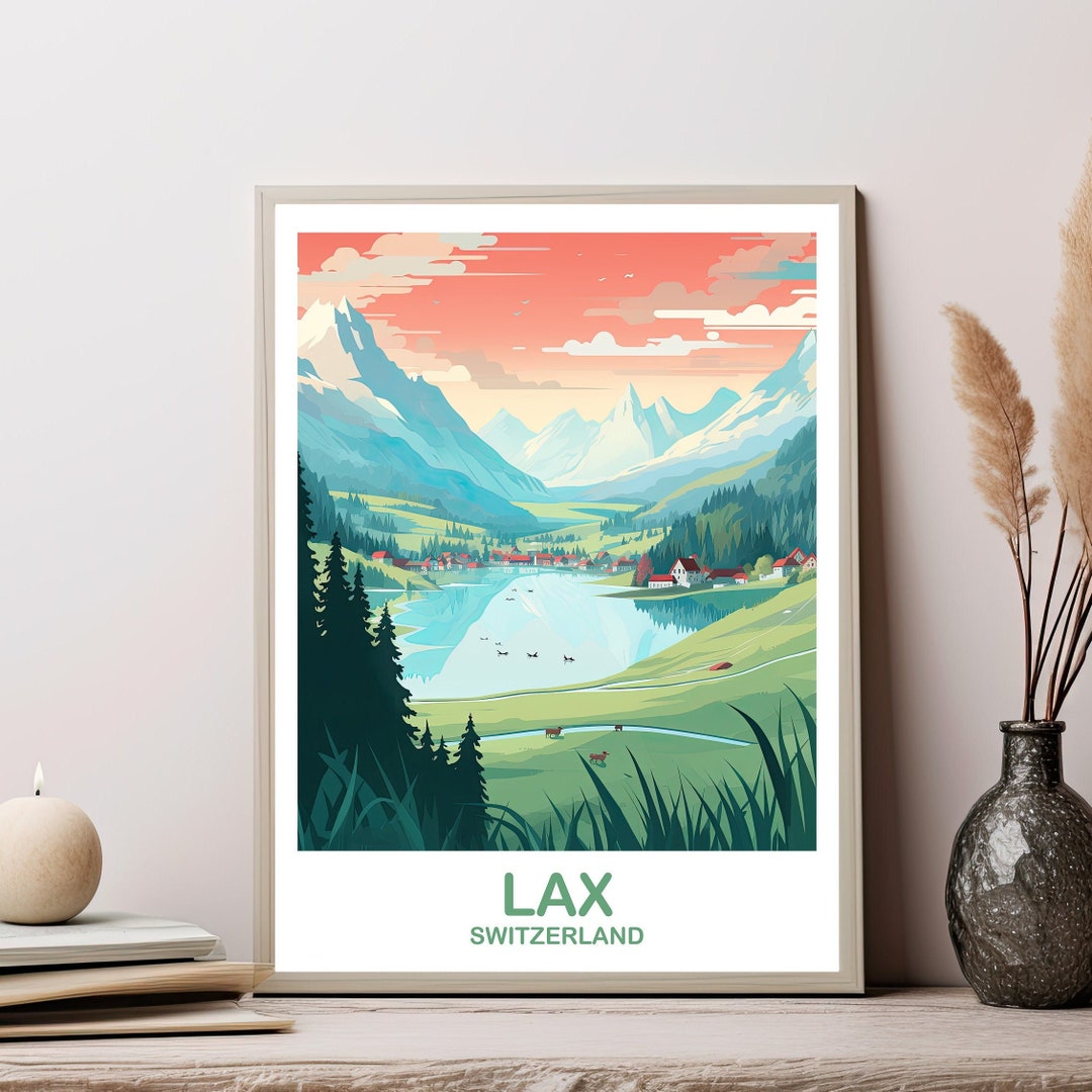 LAX Travel Wall Art, LAX Switzerland Wall Art, Switzerland Wall Art ...