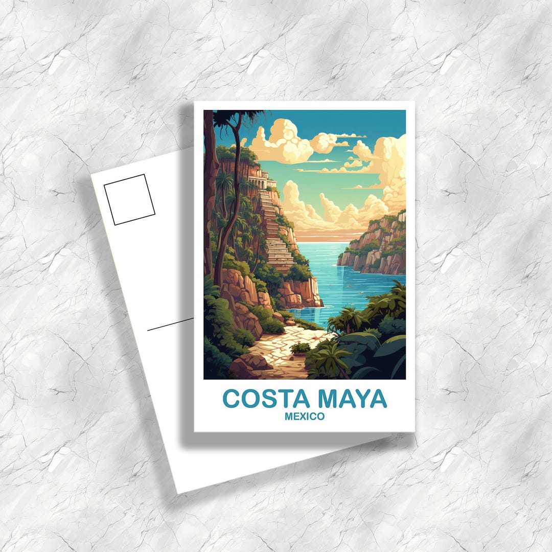 Costa Maya Mexico Travel Postcard | Travel Gift Memory Souvenir | T2NA ...