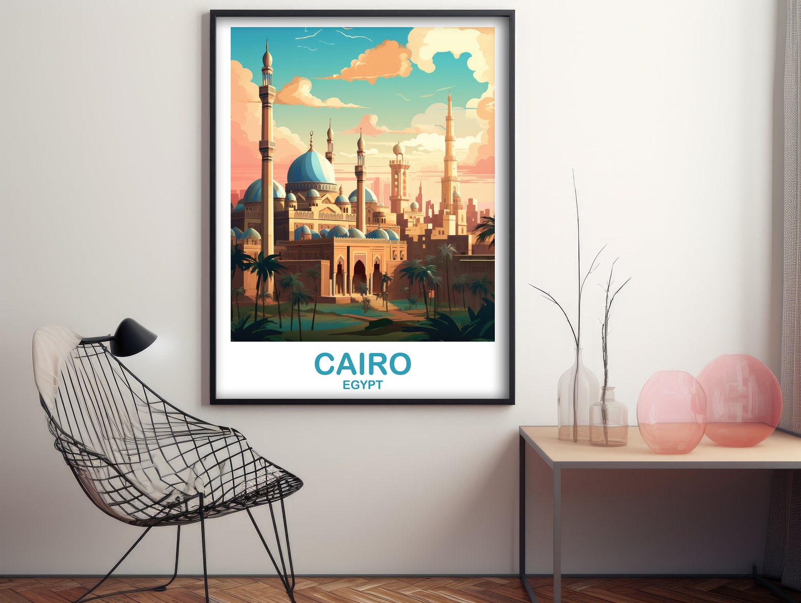 Cairo Travel Wall Art, Egypt Skyline, Cairo Egypt Wall Art Poster, City ...