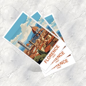 Florence Italy Travel Postcard, Florence Travel Art Postcard, Italy ...
