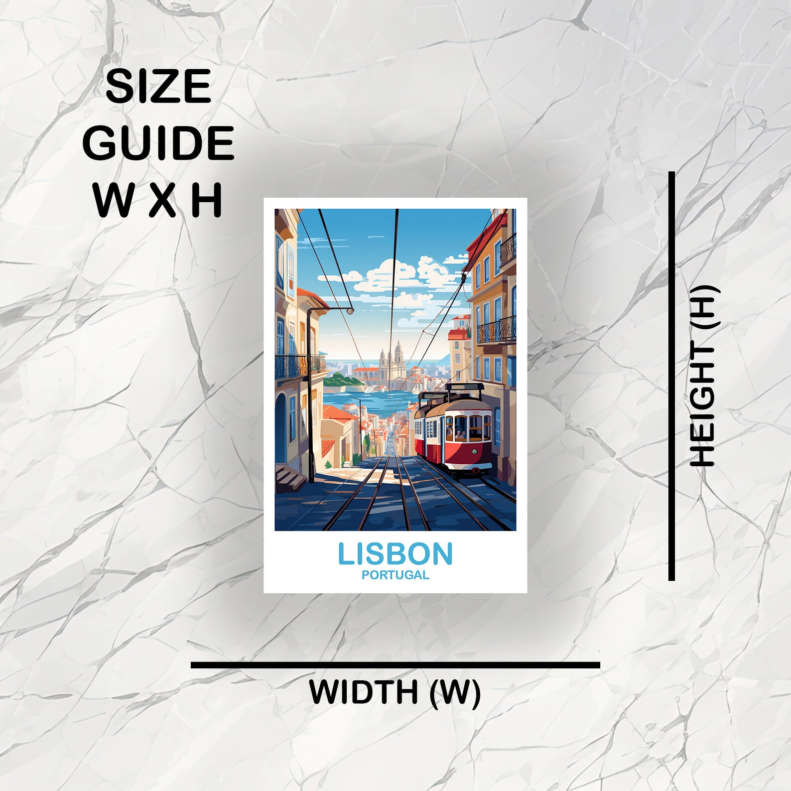 Lisbon Travel Sticker Art, Portugal Travel Sticker Art, Lisbon Wall Art ...