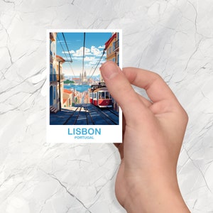 Lisbon Travel Sticker Art, Portugal Travel Sticker Art, Lisbon Wall Art ...