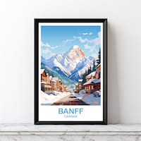 Printable Banff National Park Poster, Lake Moraine Travel Poster, Banff Canada Wall Art, Home ...