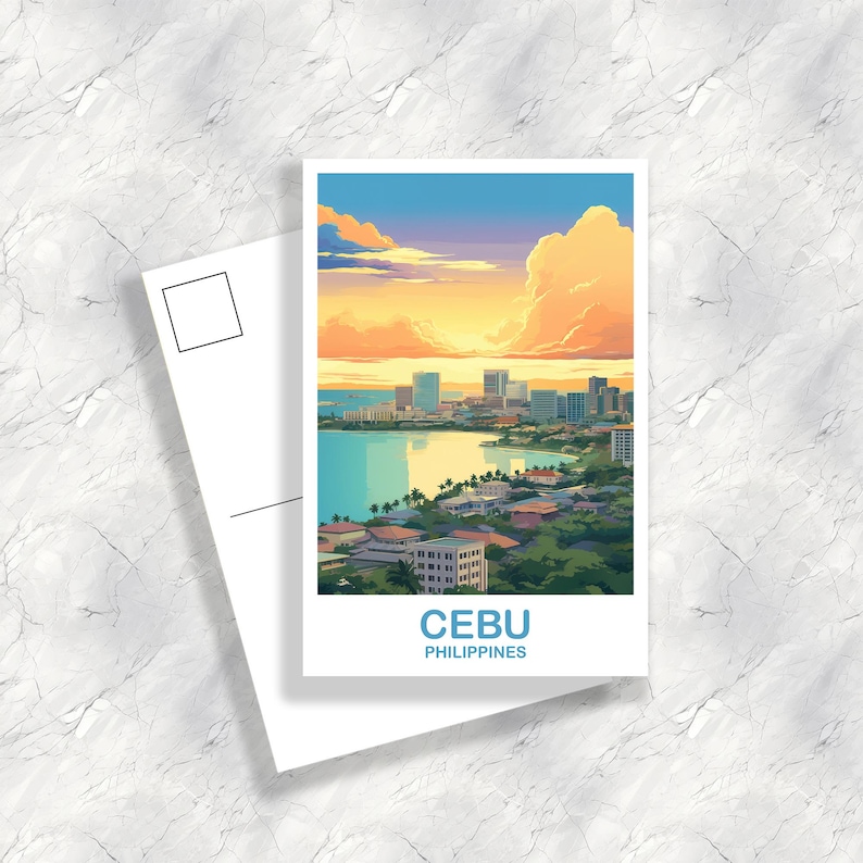 Cebu Philippines Postcard Art, Philippines Travel Postcard Asia ...