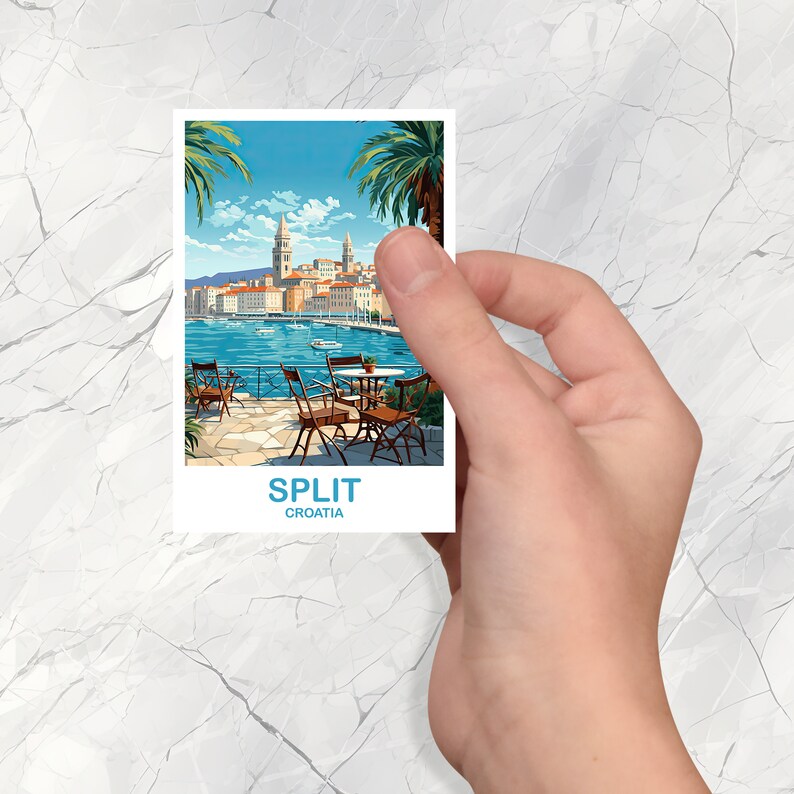 Split Croatia Travel Sticker, Split Travel Art, Croatia Sticker, Split ...