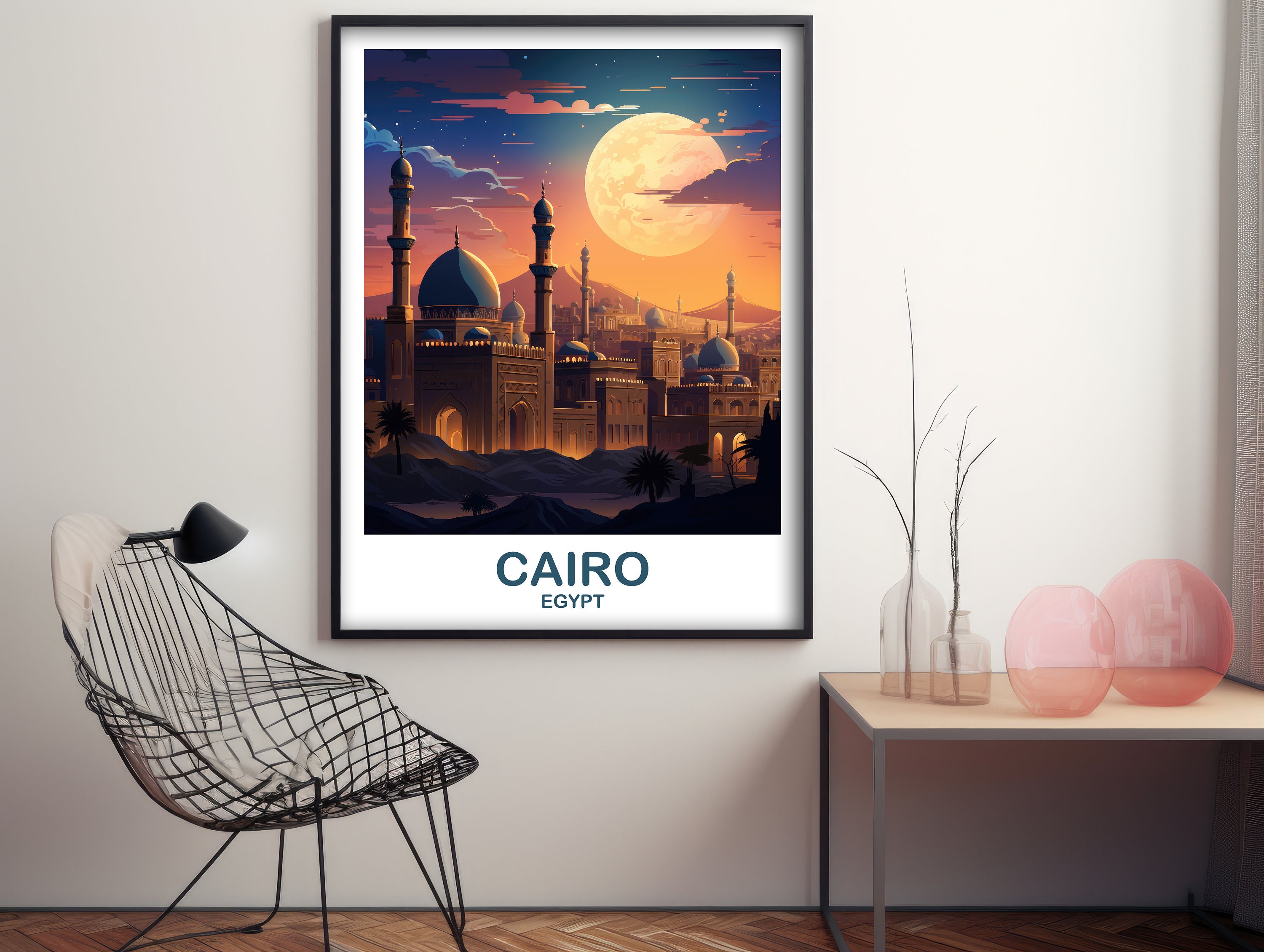 Cairo Travel Wall Art, Egypt Skyline, Cairo Egypt Wall Art Poster, City ...