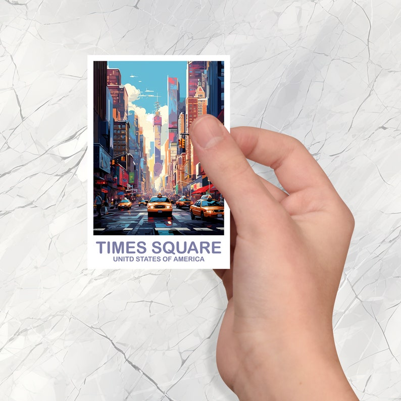 New York Travel Sticker, Manhattan Skyline Sticker, New York Sticker ...