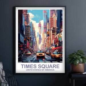 Times Square Travel Print, Times Square Wall Art, New York Wall Art ...