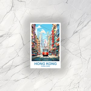 Hong Kong Travel Sticker, Hong Kong Sticker, Travel Sticker, Luggage ...