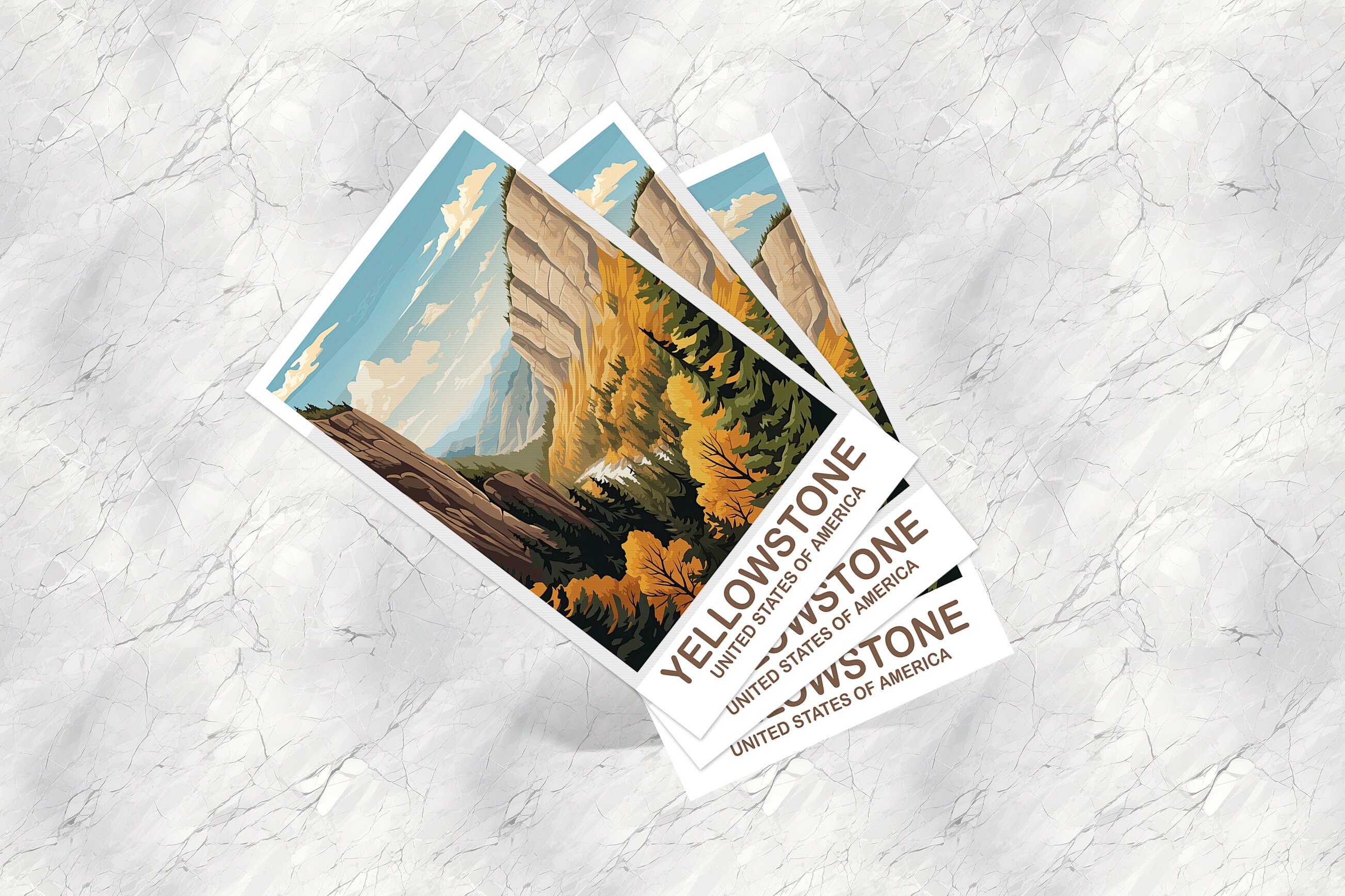 Yellowstone National Park Postcard, Travel Postcard, National Park ...