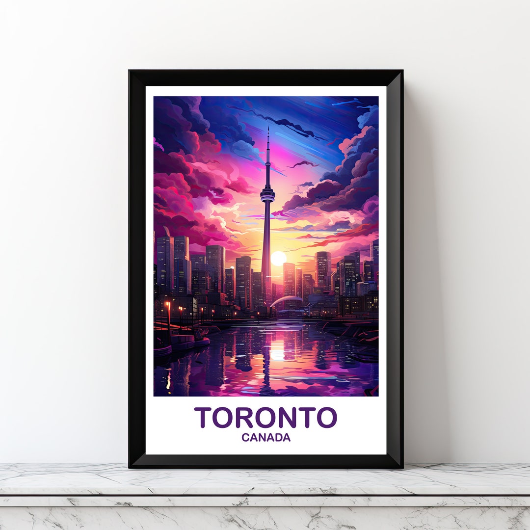 Printable Toronto Travel Wall Print, Ontario Travel Wall Art, Digital ...