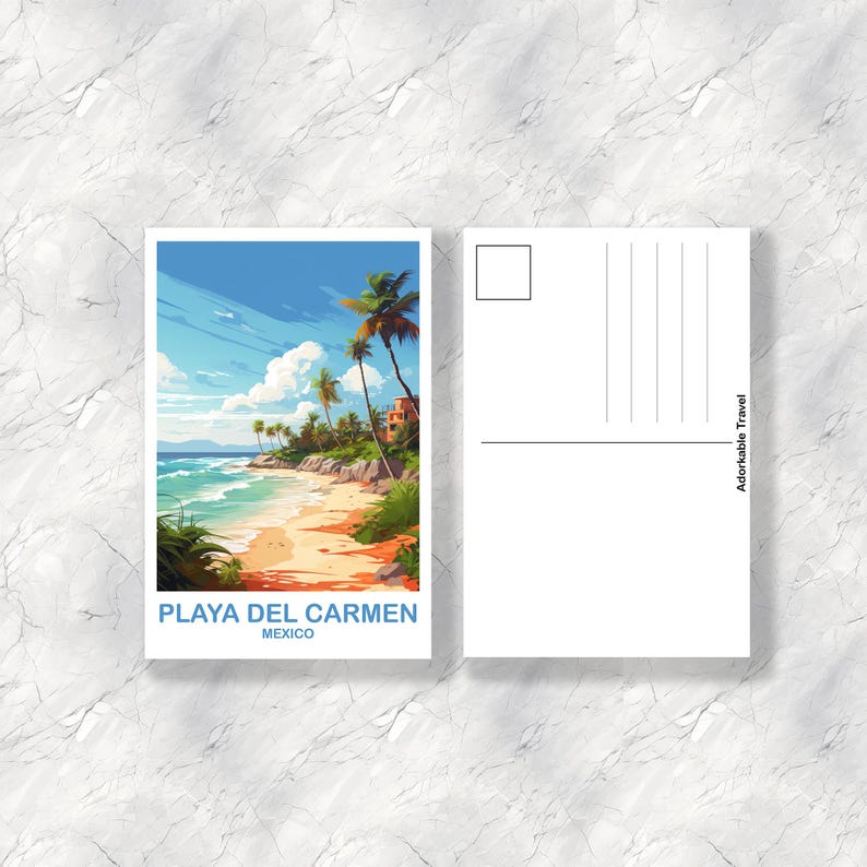 Playa Del Carmen Mexico Travel Postcard | Travel Gift Memory Souvenir ...