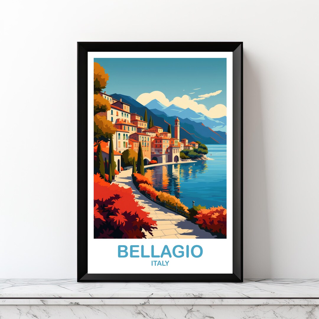 Printable Bellagio Travel Wall Art, Digital Italy Travel Art, Italy ...
