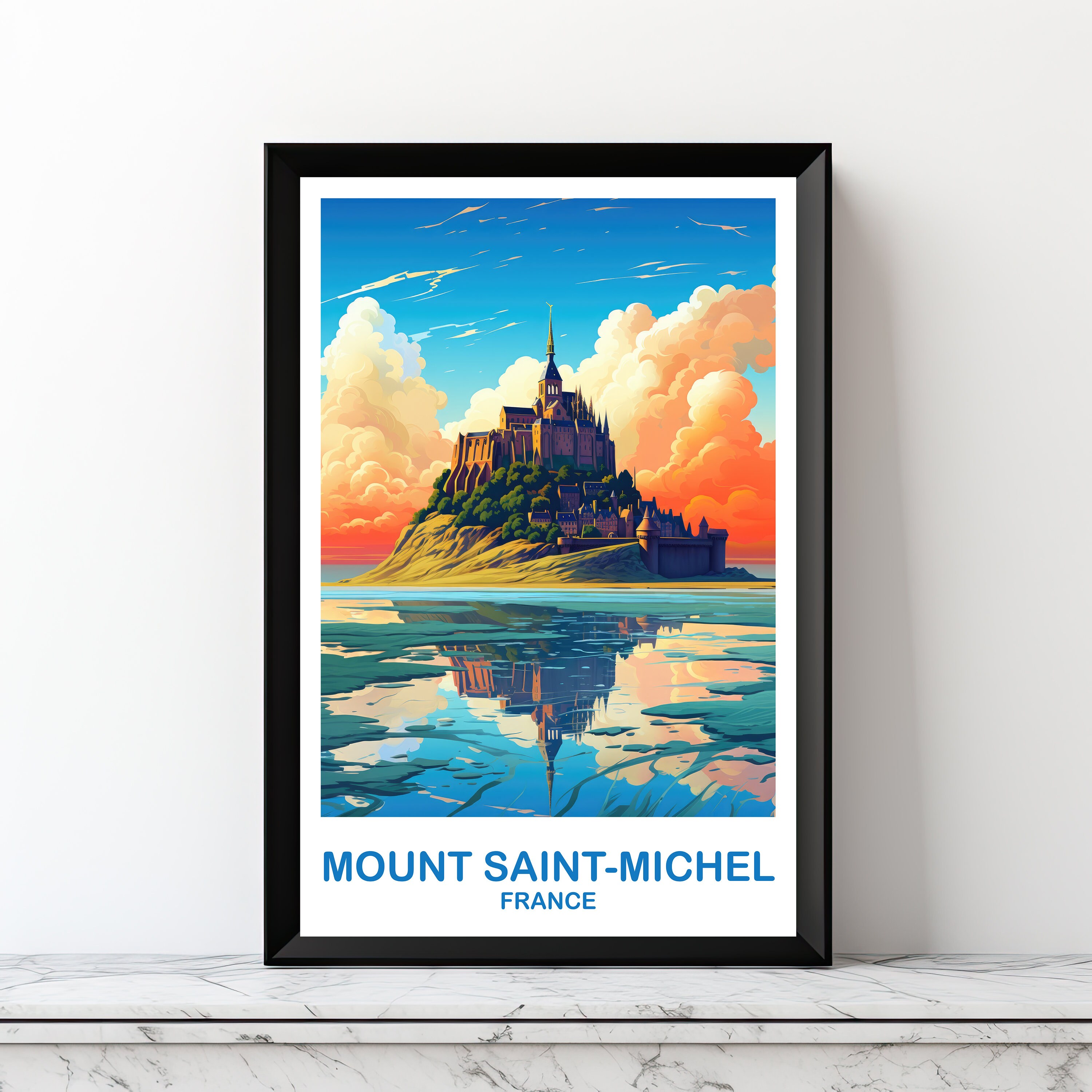 Mont Saint-michel France Travel Poster, France Poster, Mont Saint ...