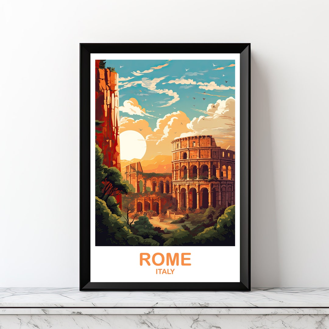 Printable Rome Travel Wall Art, Digital Rome Travel Art, Rome Travel ...