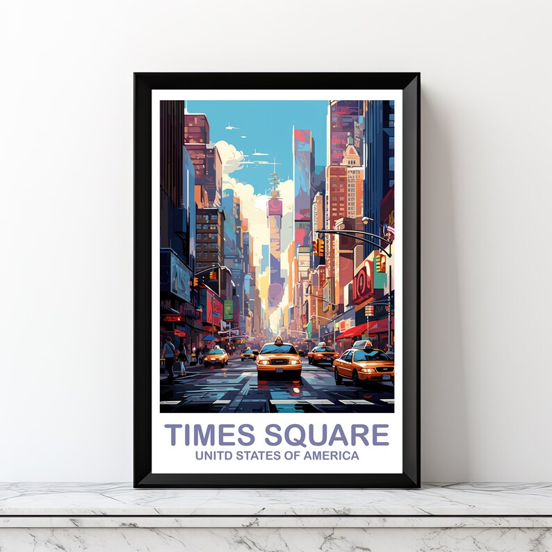 Times Square Travel Print, Times Square Wall Art, New York Wall Art ...
