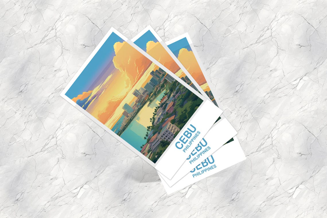 Cebu Philippines Postcard Art, Philippines Travel Postcard Asia ...