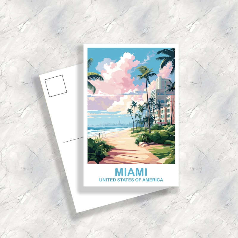 Vintage Postcards Miami - Etsy