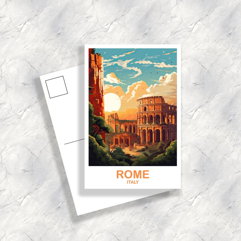 Vintage Postcard Rome - Etsy