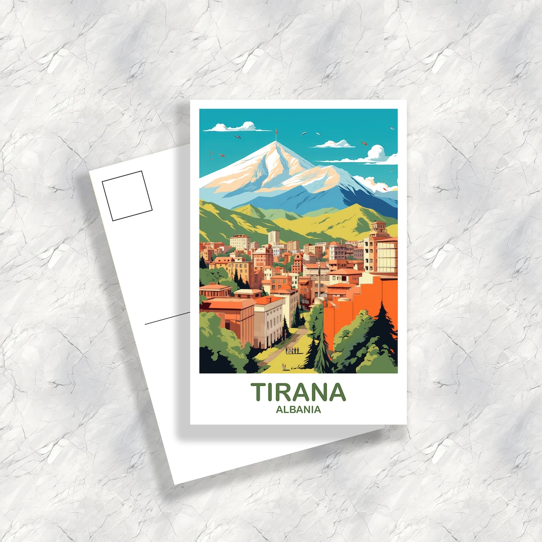 Tirana Albania Travel Postcard Art, Tirana Postcard Art, Albania ...