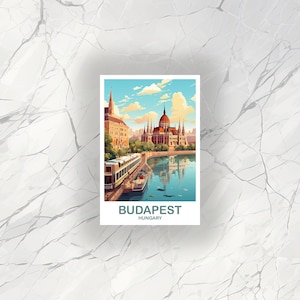 Budapest Travel Sticker Art, Hungary Travel Sticker, Budapest Sticker ...