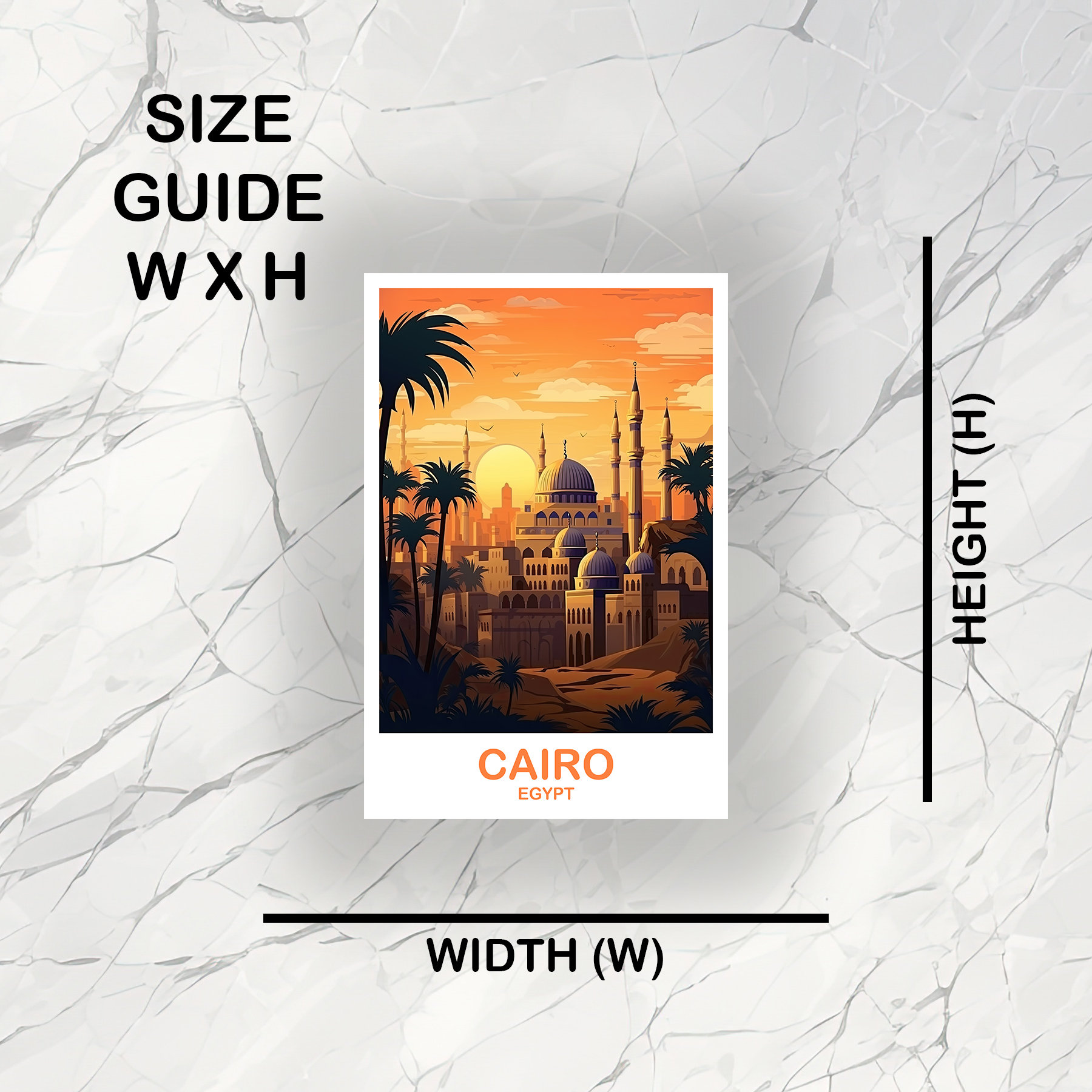 Cairo Travel Sticker Art, Egypt Skyline, Cairo Egypt Sticker Art, City ...