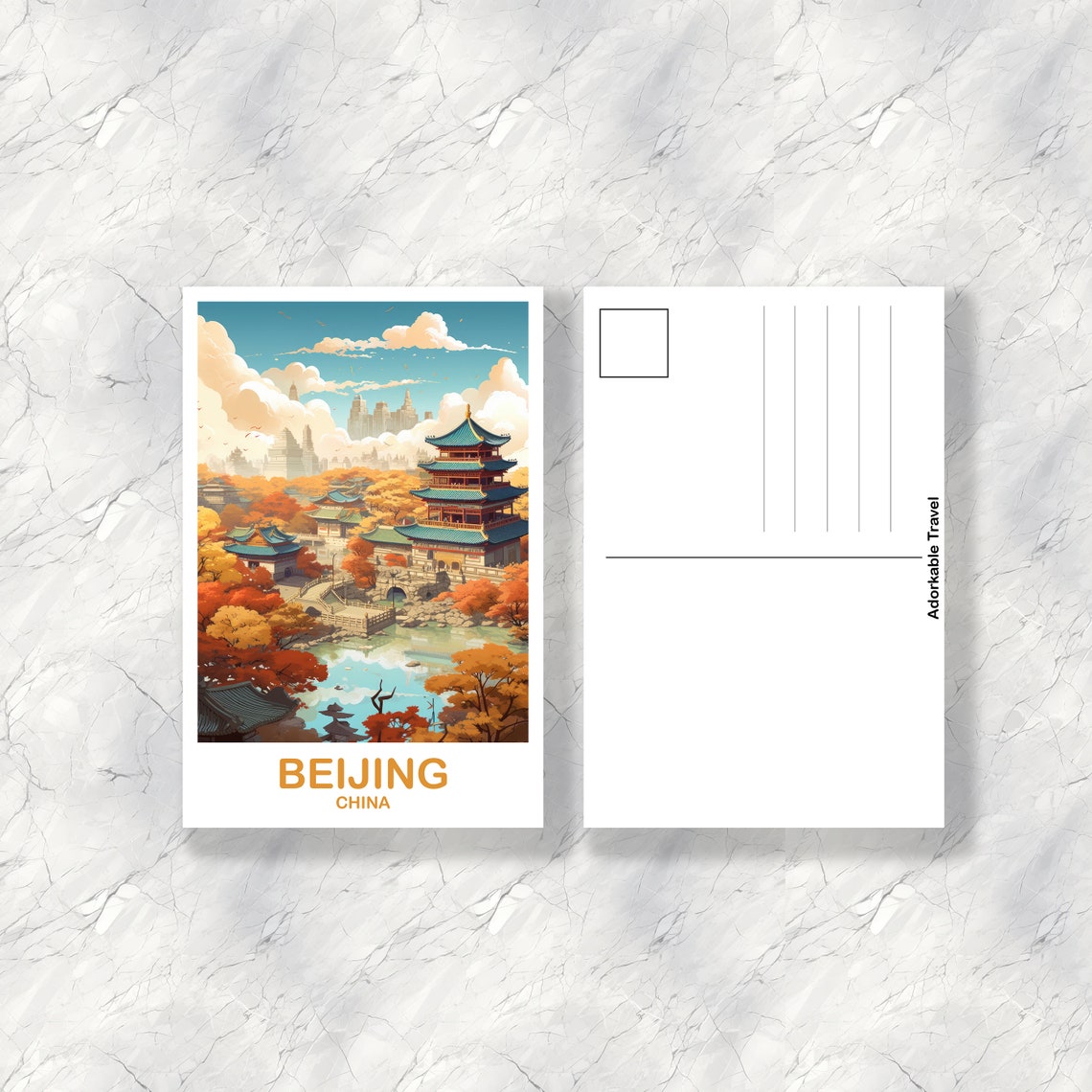 Beijing China Travel Postcard, Beijing Postcard, Travel Card, Landscape ...