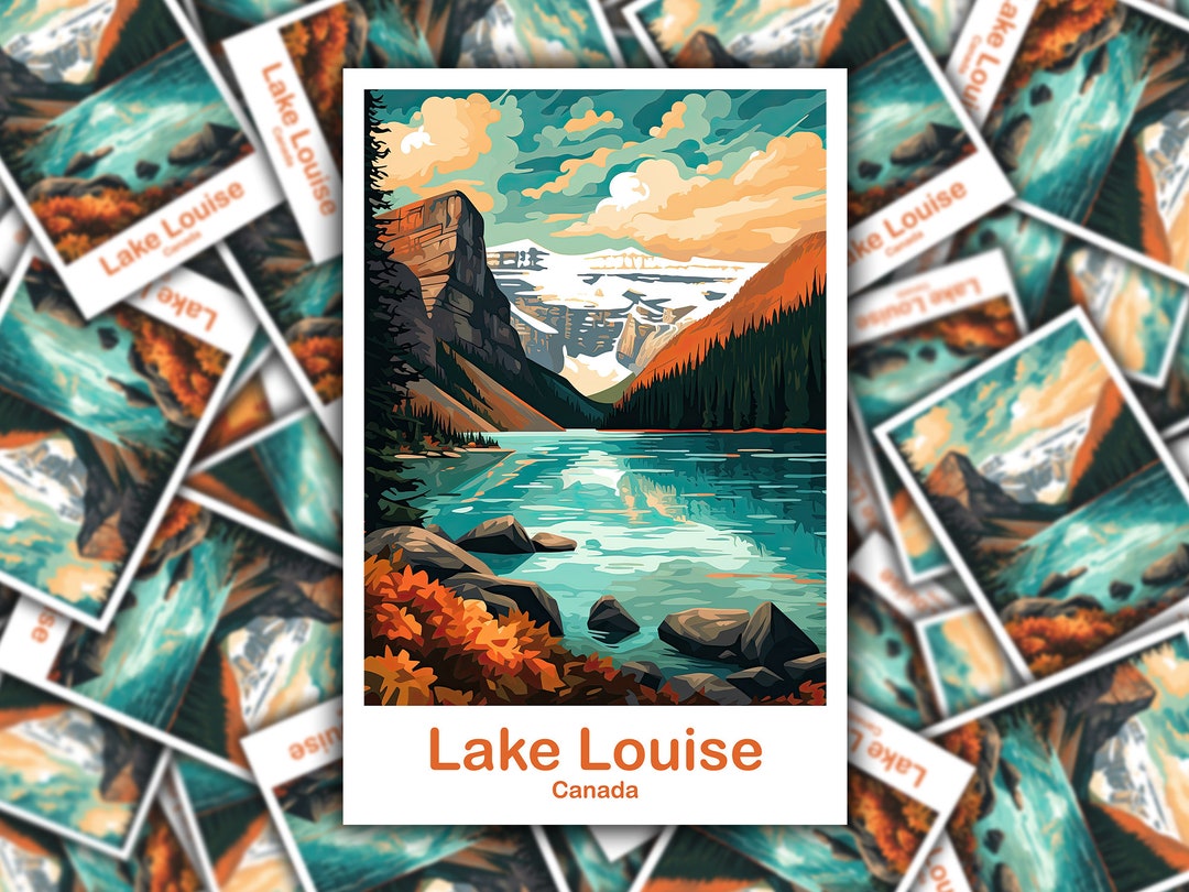 Lake Louise Travel Sticker Decal, Banff National Park Travel Sticker ...