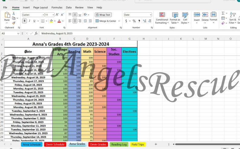 Homeschool Planner in Excel - Etsy