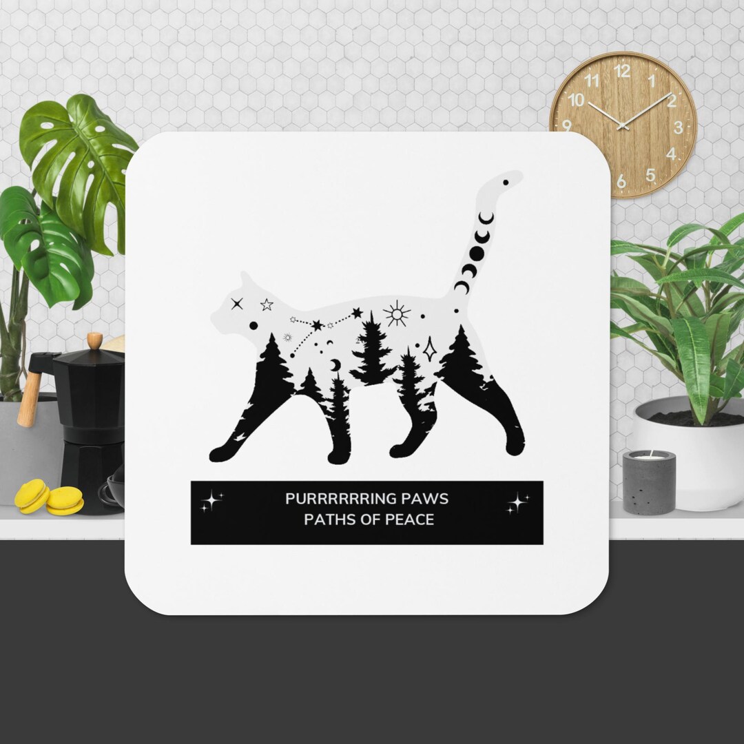 Cork-back Coaster Relax, Enjoy, Prrrr Into Healthy Paths of Peace and ...