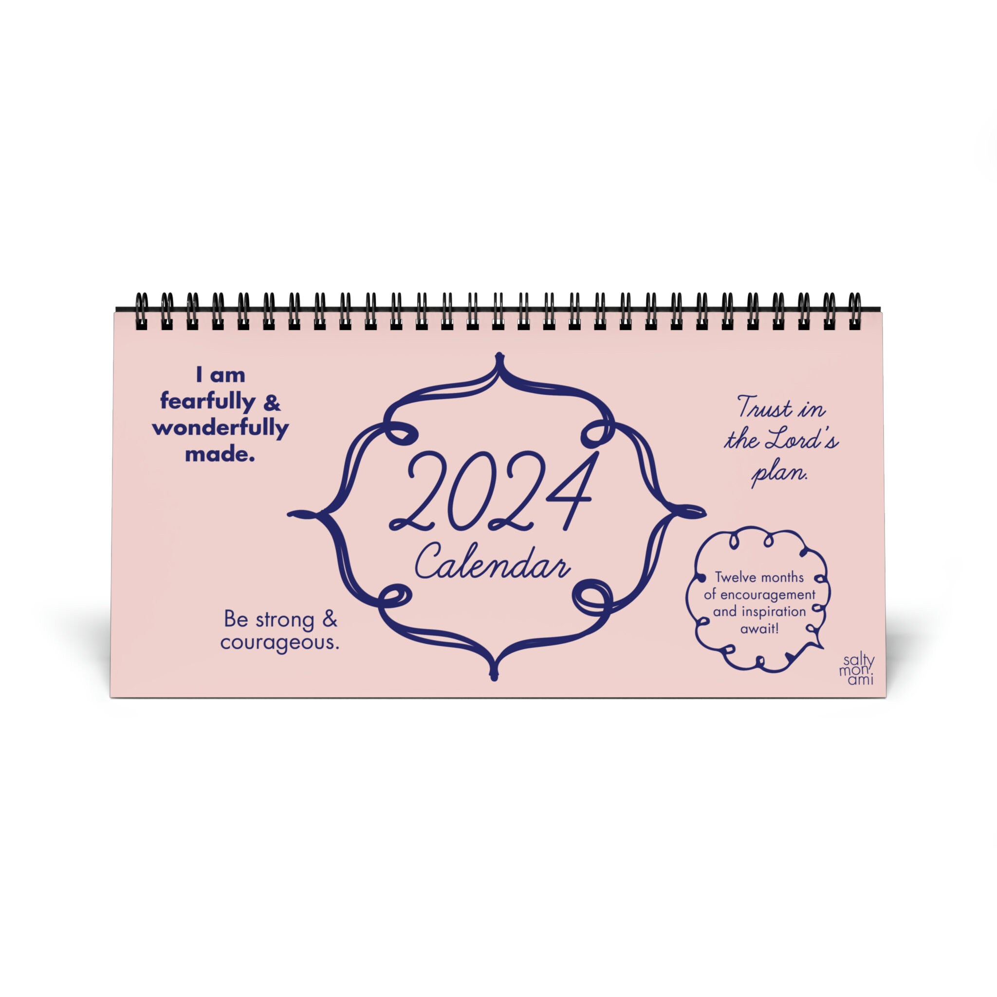 2024 Christian Bible Verse Modern Desk Calendar 2024 Grid, Modern ...