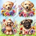 Watercolor Dog Clipart Bundle, Puppy Clipart, Watercolor Spring Clipart ...