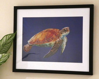 Mushroom Turtle Print - Etsy